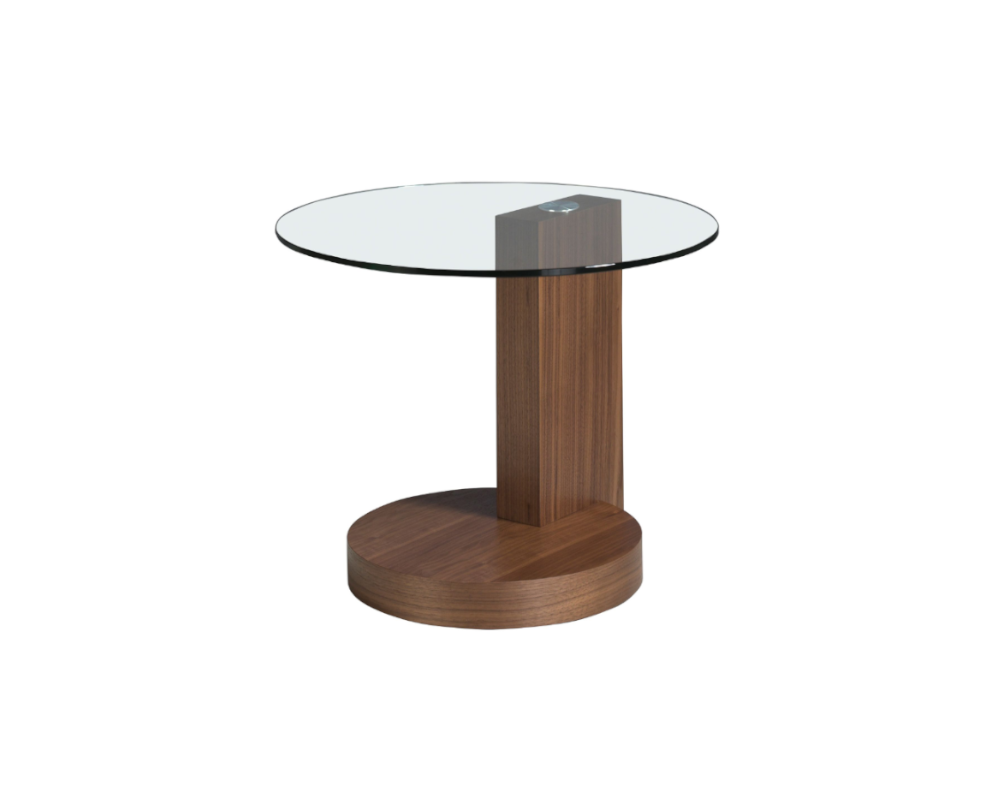 Buy Boka Walnut Round Side Table Online in London, UK | Denelli Italia