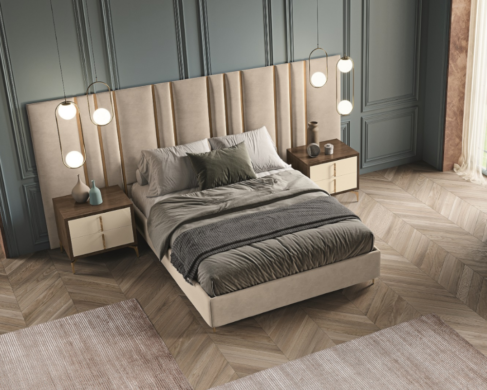 Buy Coco Bed in Beige Velvet Online in London, UK | Denelli Italia