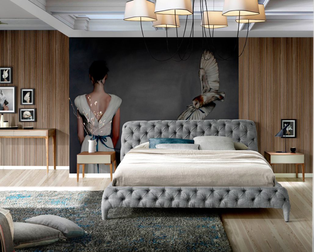 Buy Modern Grey Tuffy Bed Online in London, UK | Denelli Italia