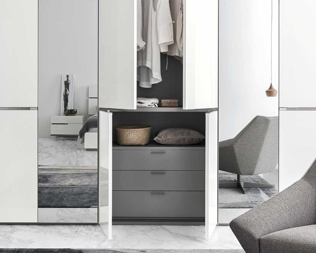 Buy Isla White Hinged Wardrobe Online in London, UK | Denelli Italia