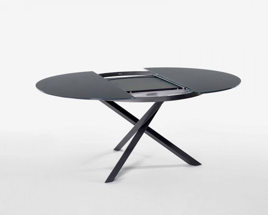 Buy Barone Extending Round Glass Table Online in London, UK | Denelli ...