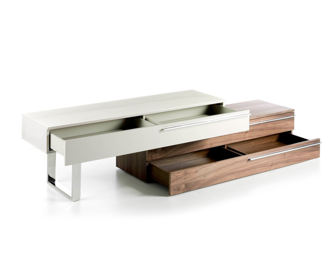 Buy Glide TV Unit In Walnut / Ivory Gloss Online in London, UK ...