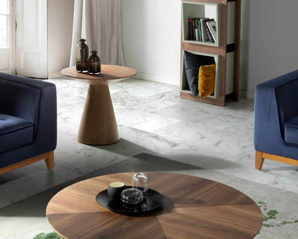 Buy Marcell Round Side Table In Walnut Online in London, UK | Denelli ...