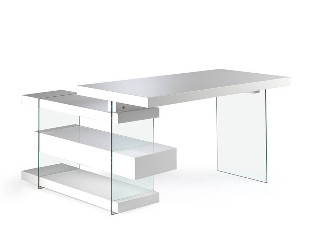 Buy Layer Office Desk In White Gloss Online in London, UK | Denelli Italia