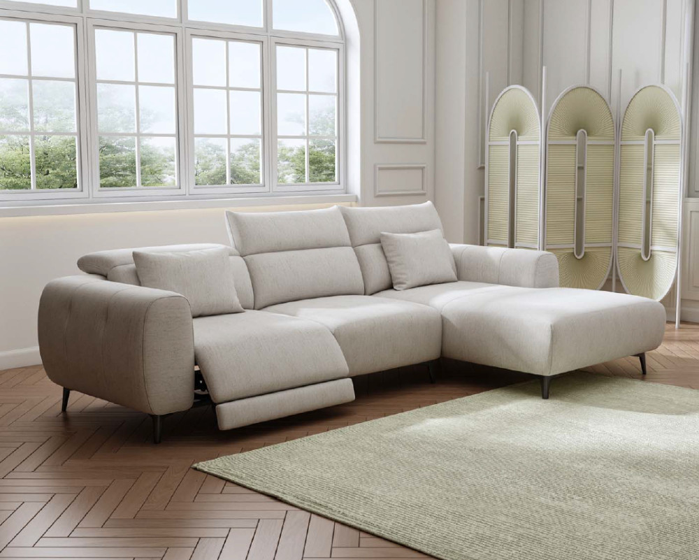 Buy Moda Fabric Chaise Recliner Sofa Online in London, UK | Denelli Italia