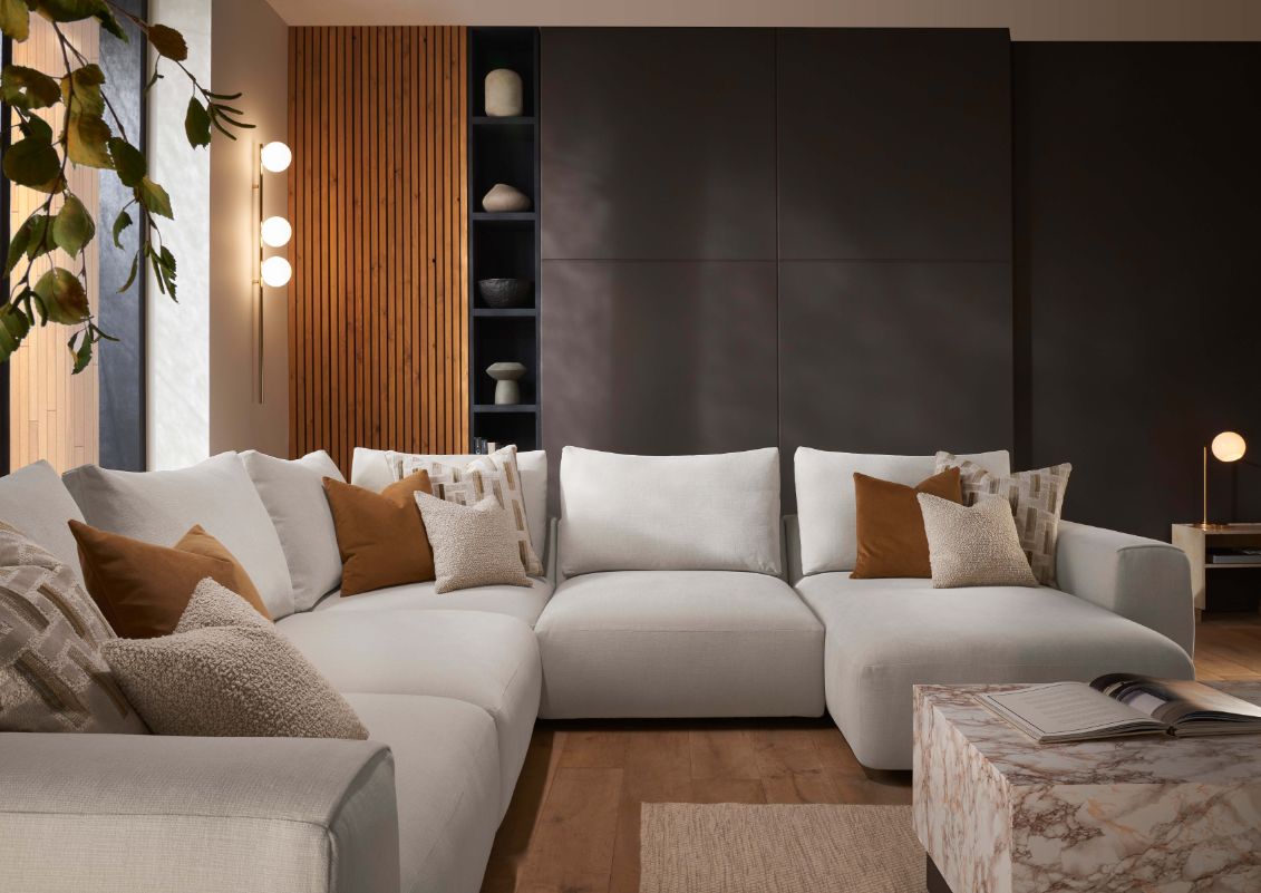 Buy Wodge Large Chaise Corner Sofa Online in London, UK | Denelli Italia